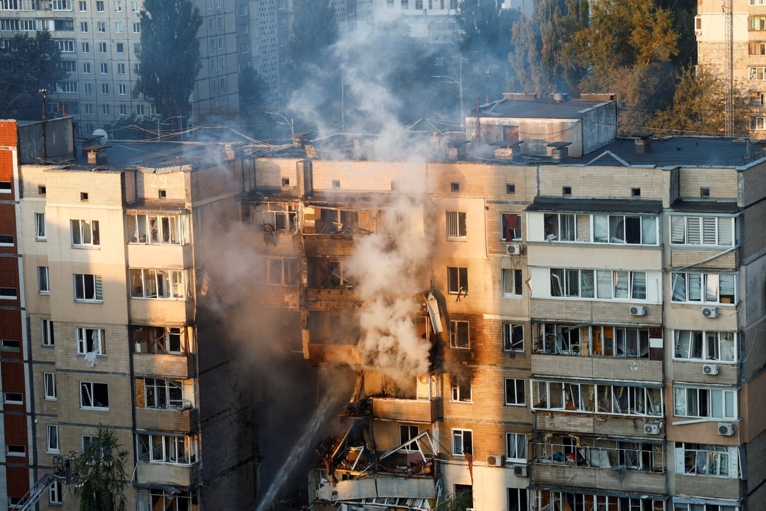 Russia’s Largest Air Attack on Ukraine Ignites Government Building and ...